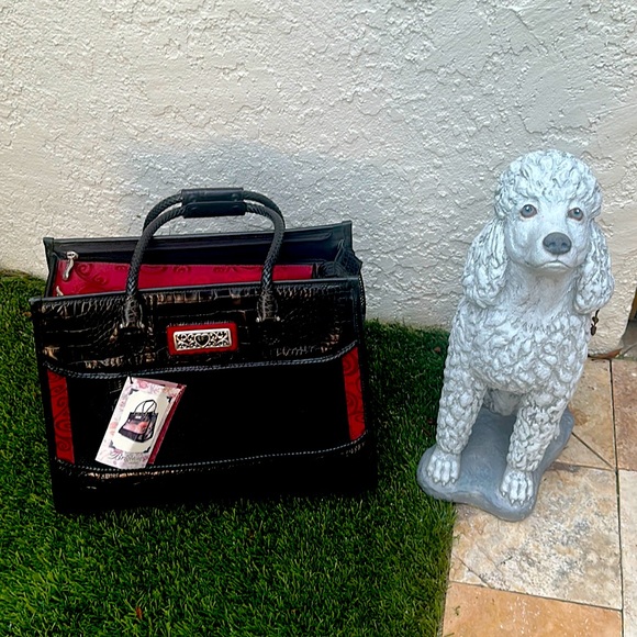 Brighton | Dog | Brighton Pet Carrier Black And Red Leather Never Used ...
